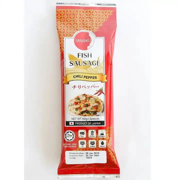 Japan Made Fish Sausage Healthy Food Snack Sausage Spicy Sea Food ...