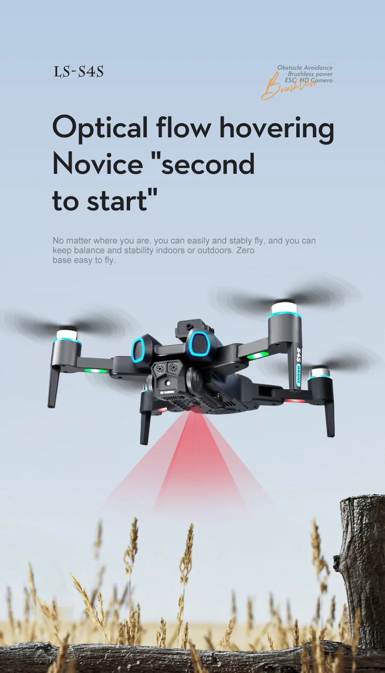 S4S Drone Optical Flow Positioning HD Lens Remote Control Aircraft Four ...