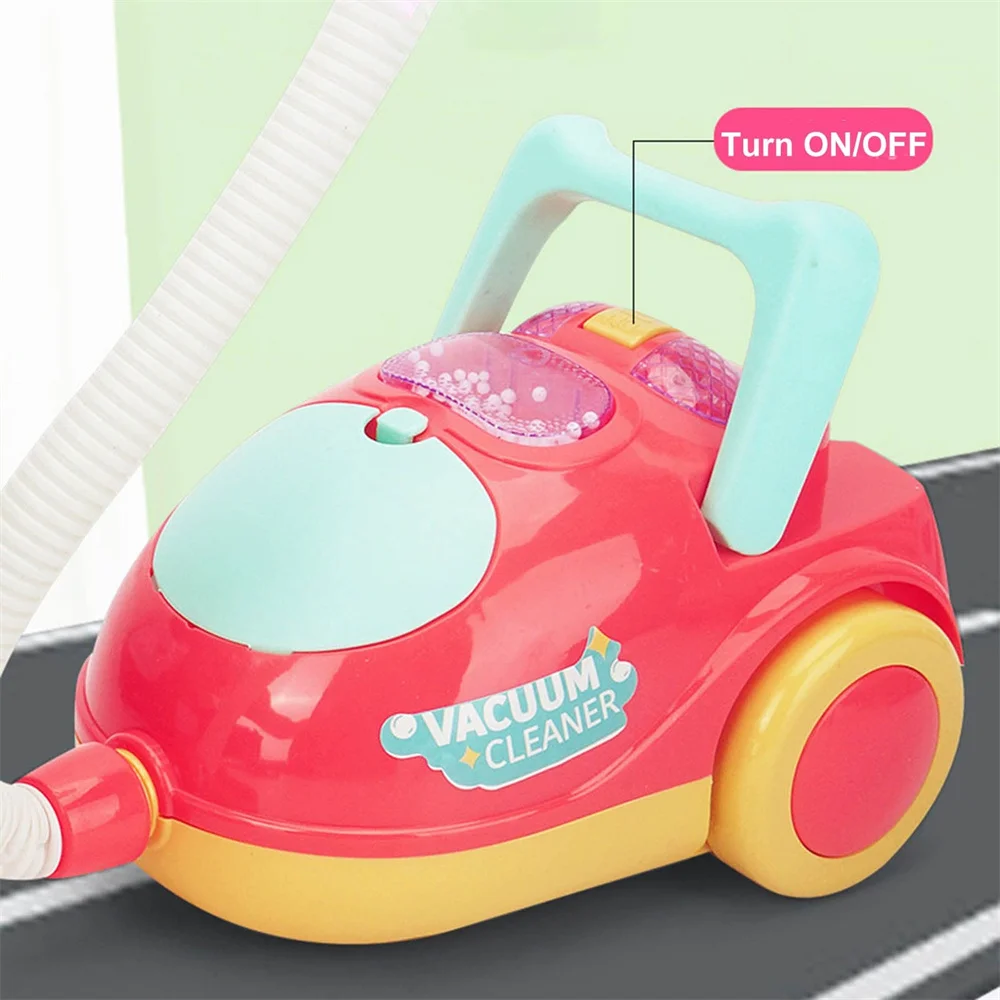 Simulation Home Appliances Kids Plastic Vacuum Cleaner With Lights ...
