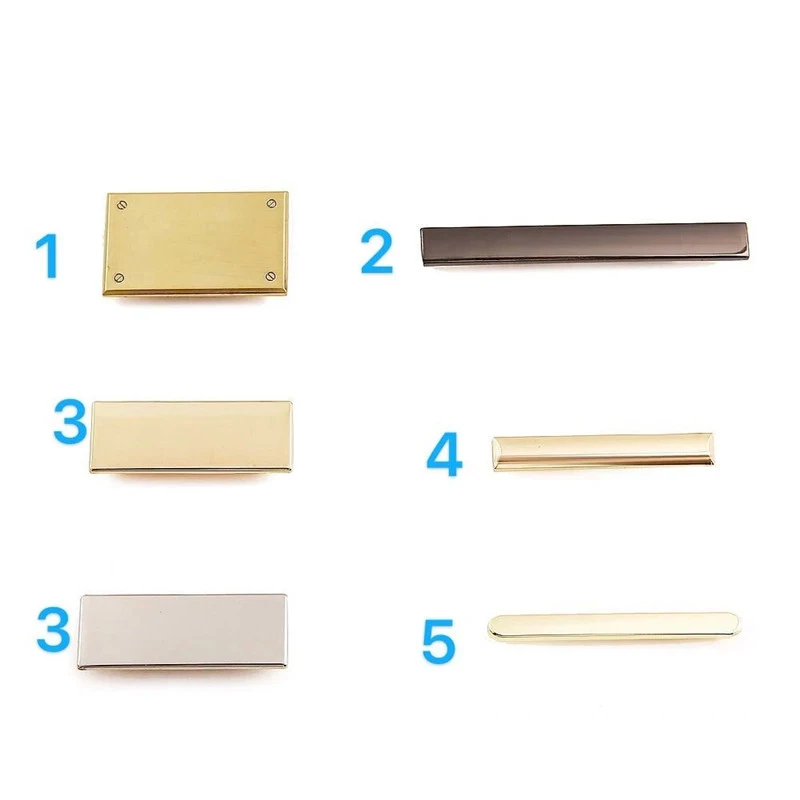 Different Size Metal Blank Logo Tags Wholesale Laser Print Brand Name ...