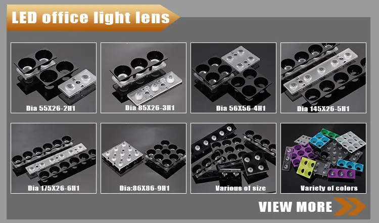 Indoor Office Lighting - LED Stripe with Integrated Lenses