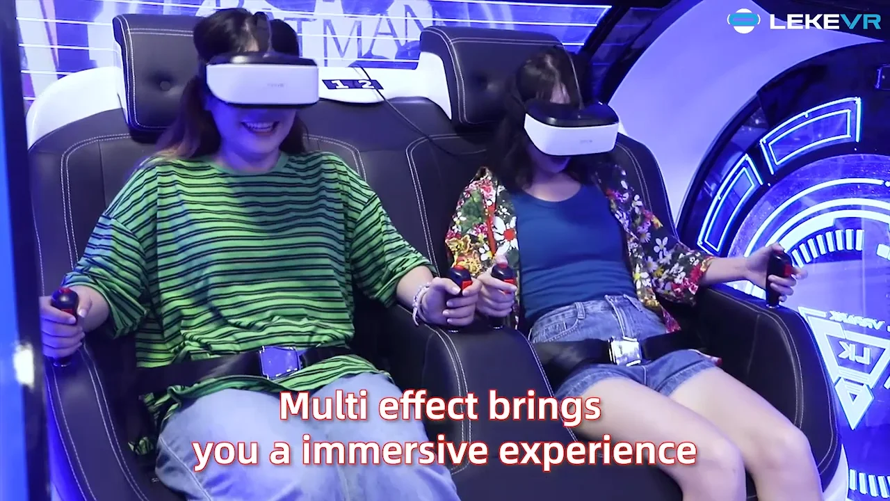 Leke Vr Amusement Park Business Project Game Machine 9d Virtual Reality Chair Cinema Double Seat ...
