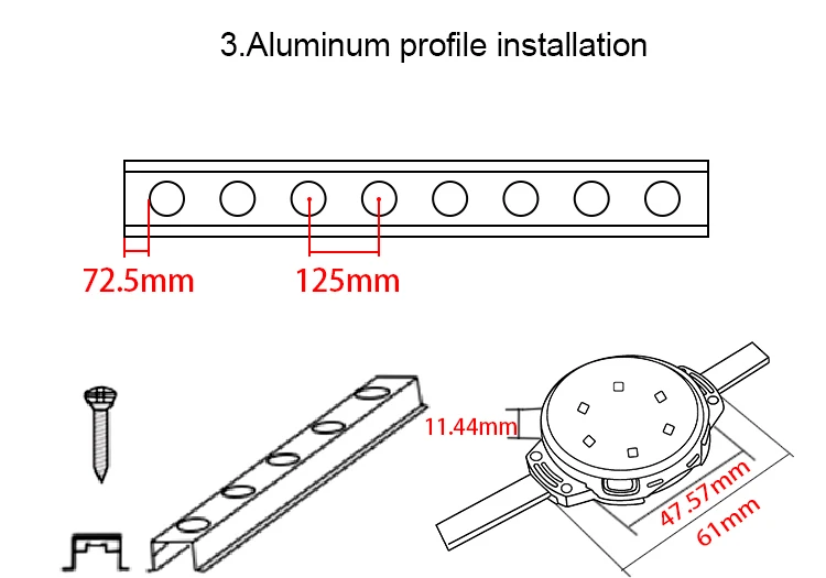 Facade Display Programming Pixel Light 24v Digital Media Led Dot Module ...