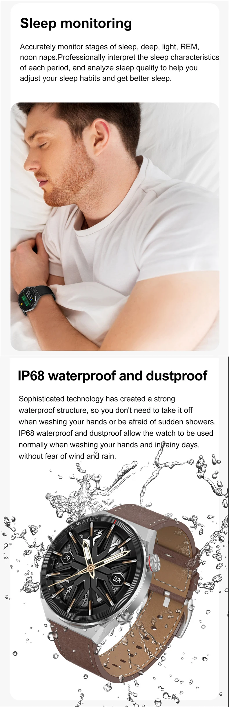 Dt 3 Mate New Woman Smart Watch Stainless Steel Leather 100% Silicone ...