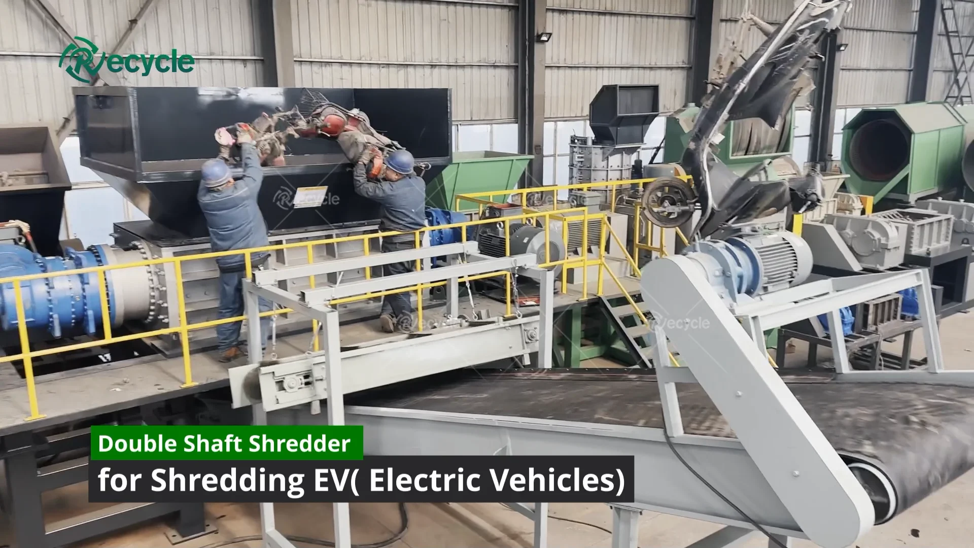 Double Shaft Shredder E Waste Plastic Recycling Crushing Machines Waste ...