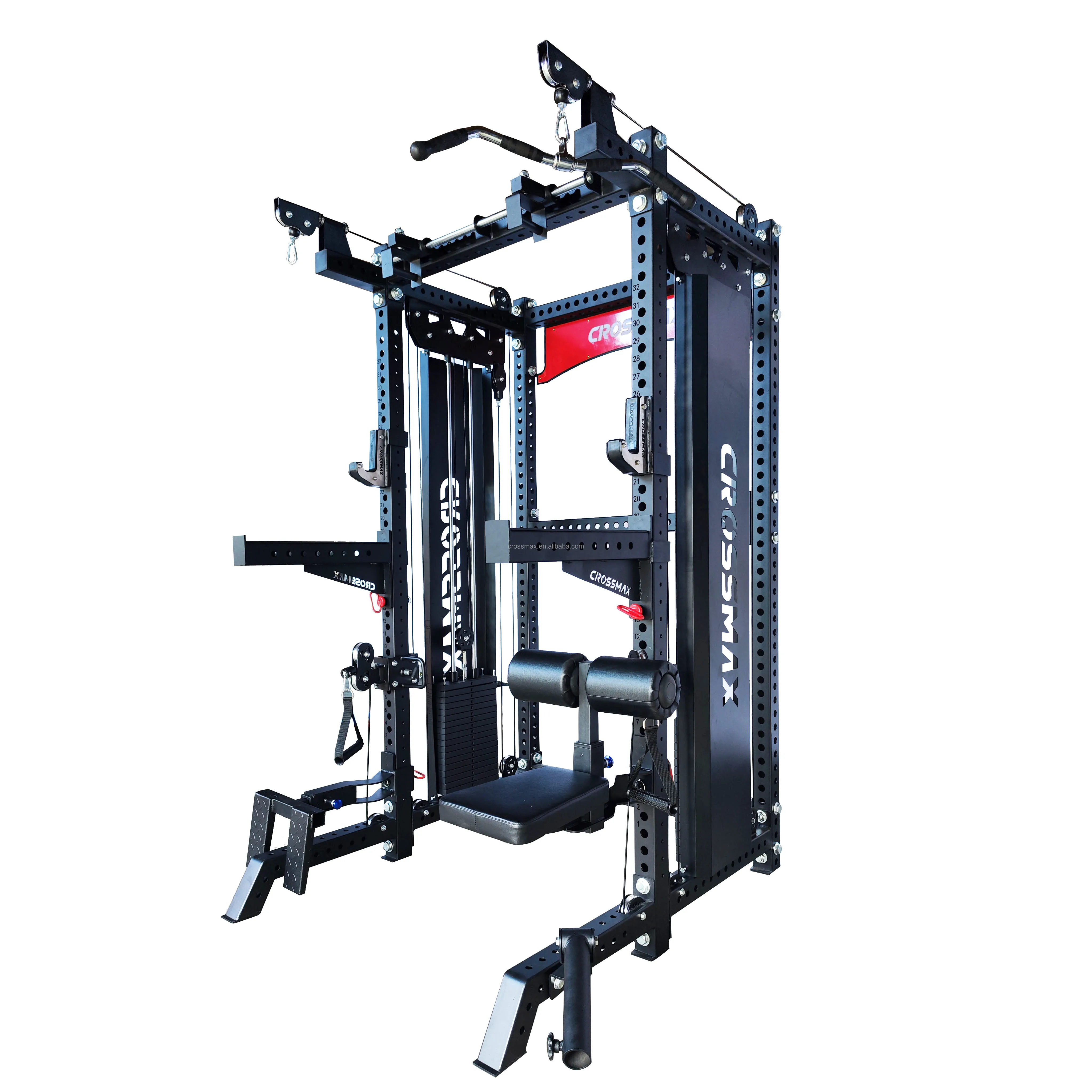 Crossmax Multi Use Smith Machine Power Rack with Pulley Power Rack ...