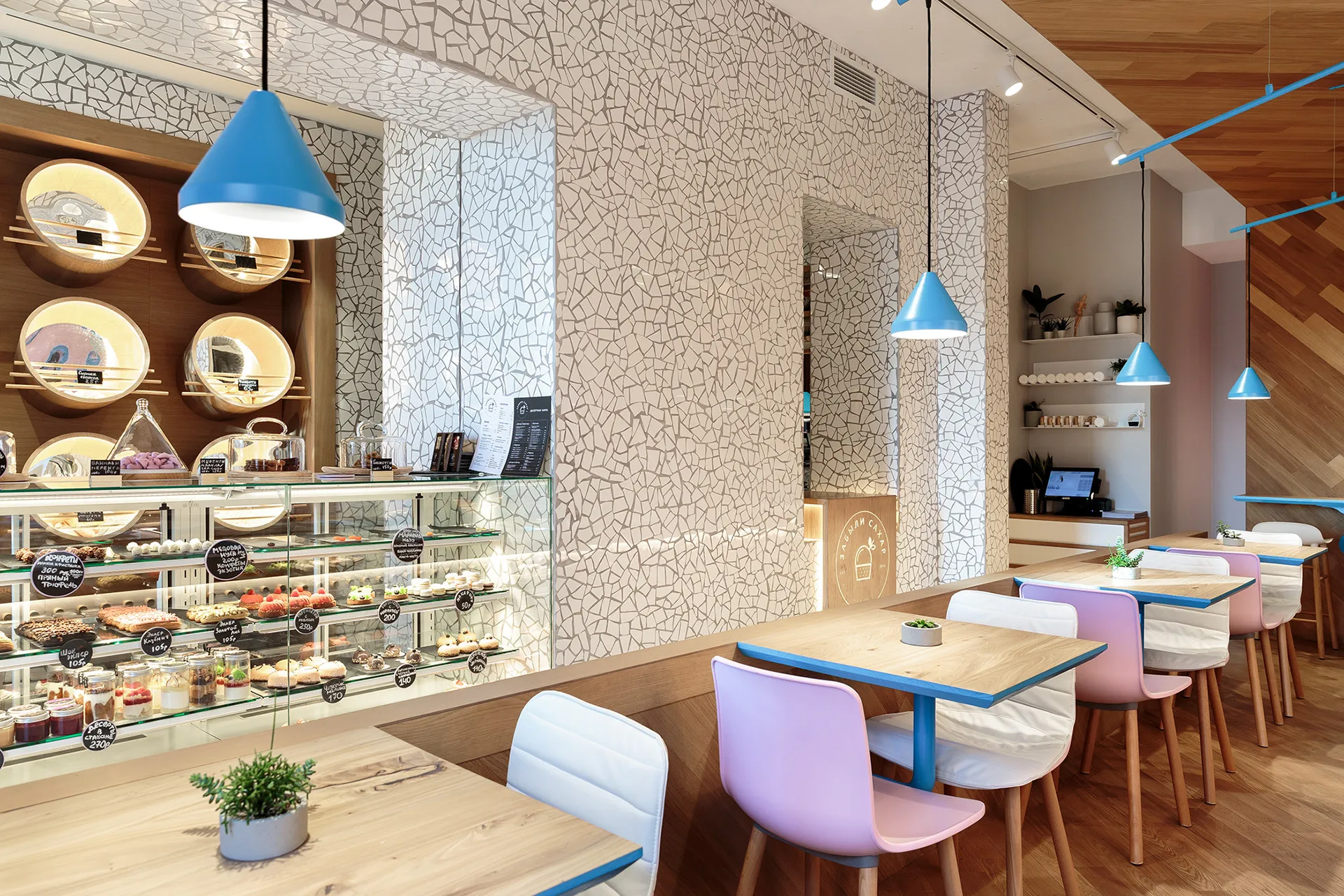 Custom Coffee Shop Interior Design Wooden Coffee Bar Counter Vintage ...