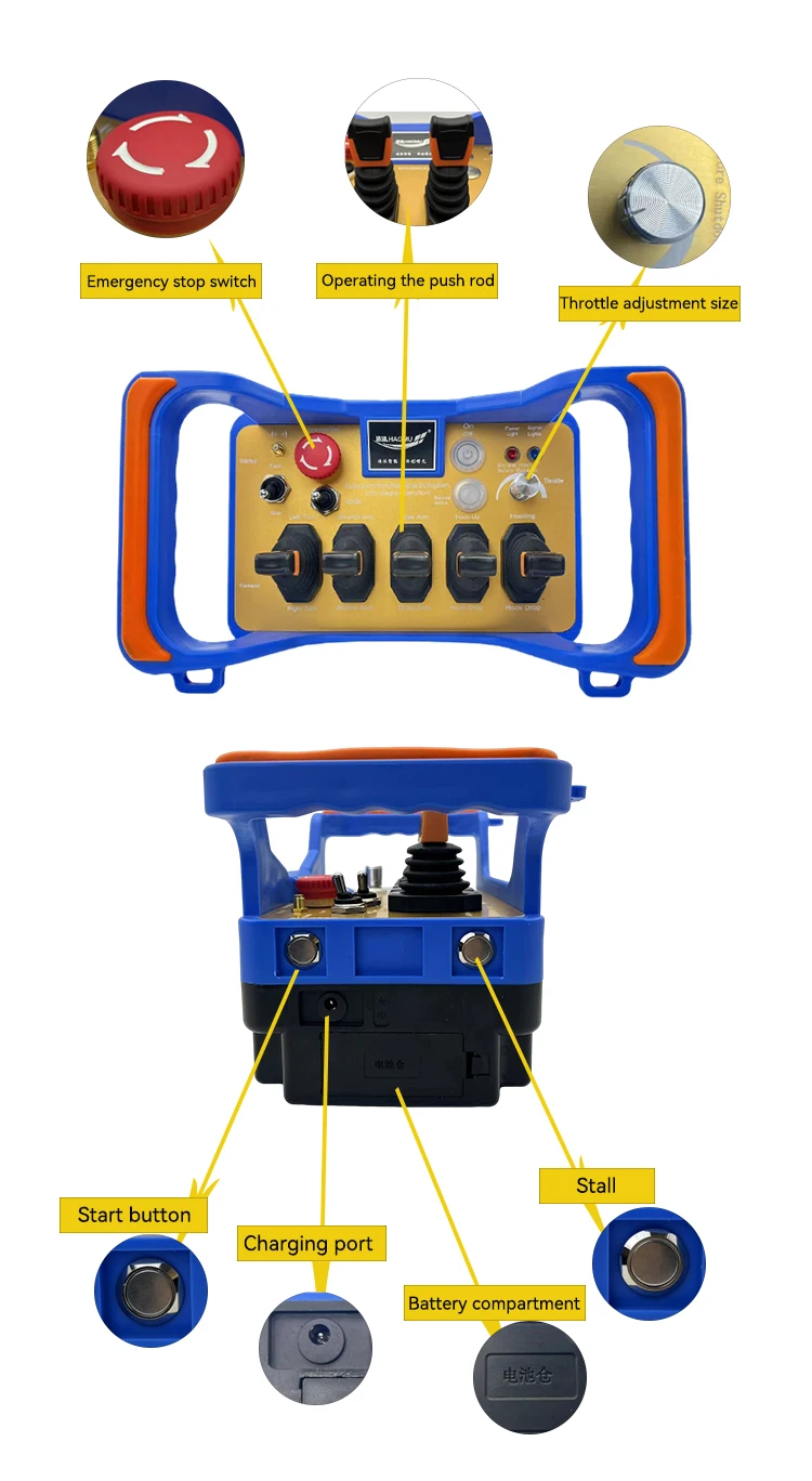 Wireless Remote Control for Concrete Pump Truck Crane
