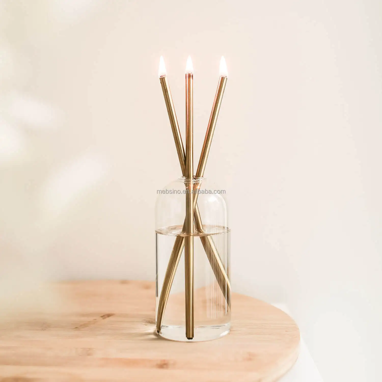Luxury 500ml Round Metal Stick Everlasting Candle with Fragrance