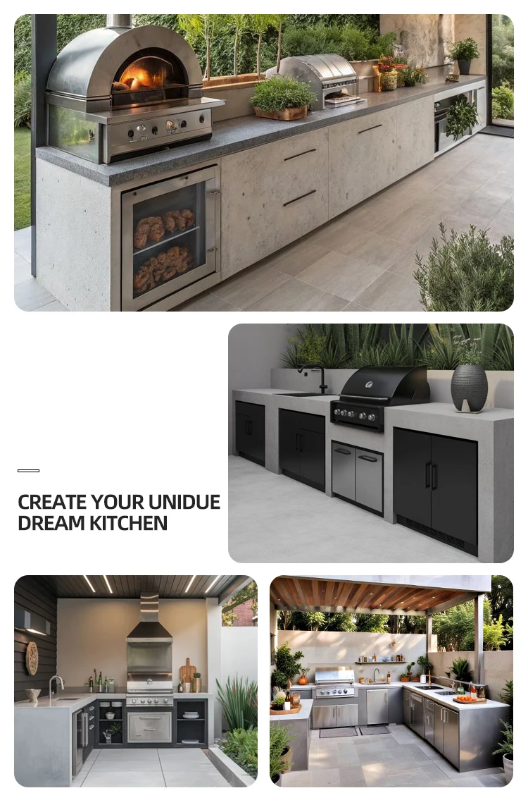 Luxury Modern Modular Prefab Outdoor Kitchen Furniture