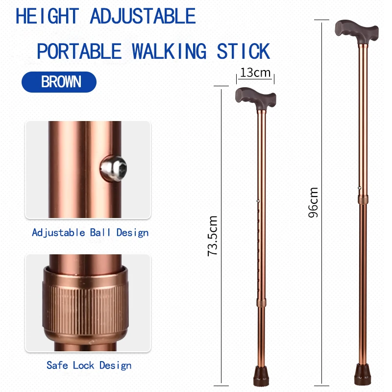 Custom Portable Height Adjustable Walking Stick Aluminum Cane for the ...