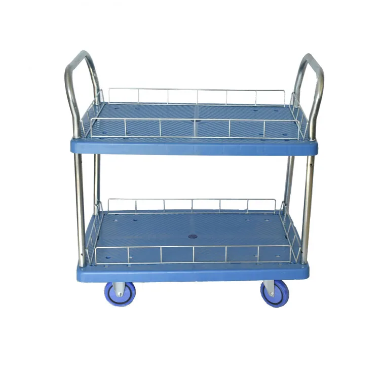Silent 3 Layer Trolley Handling Tool Platform Trolley Warehouse Hand ...