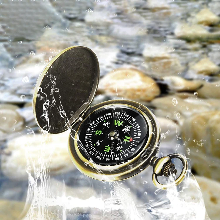 Mydays Outdoor Premium Portable Pocket Watch Flip-open Compass For ...