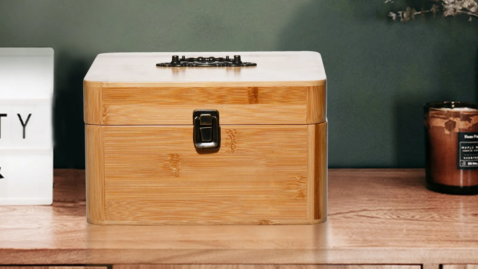 Youlike 2024 Premium Modern Luxury Natural Bamboo Purple Stash Box ...