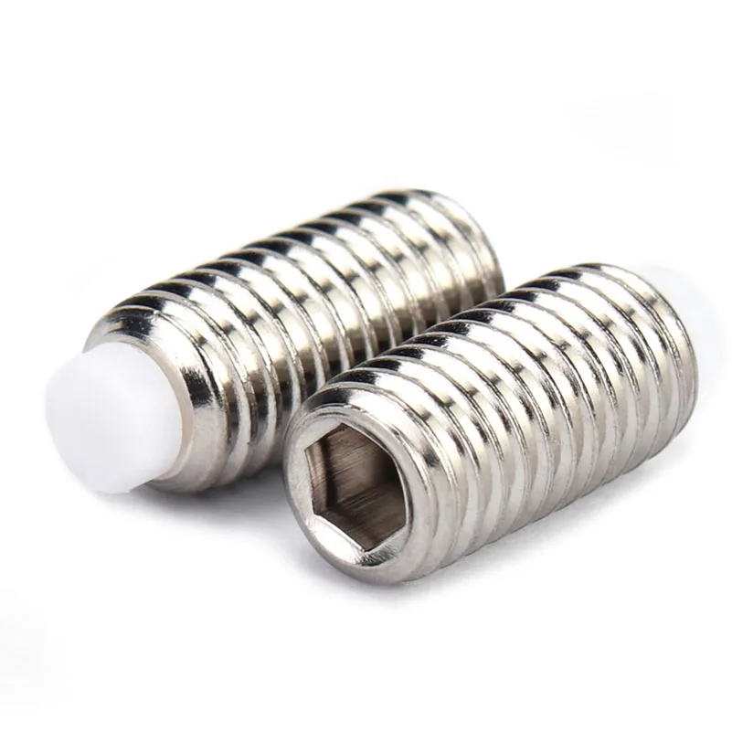 Stainless Steel 304 Hex Socket Soft Nylon Tip Grub Set Screw High ...