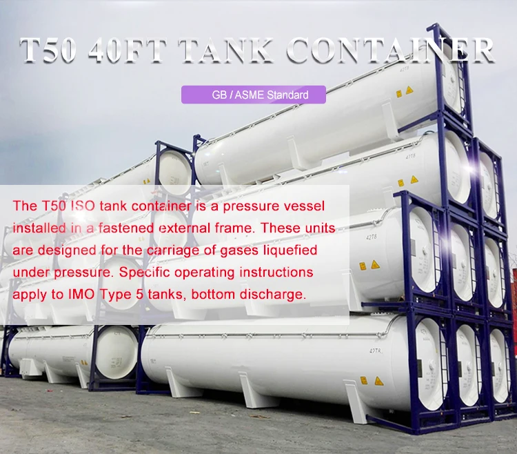 UN T50 40ft ISO Tank Container for LPG - 52500L Capacity