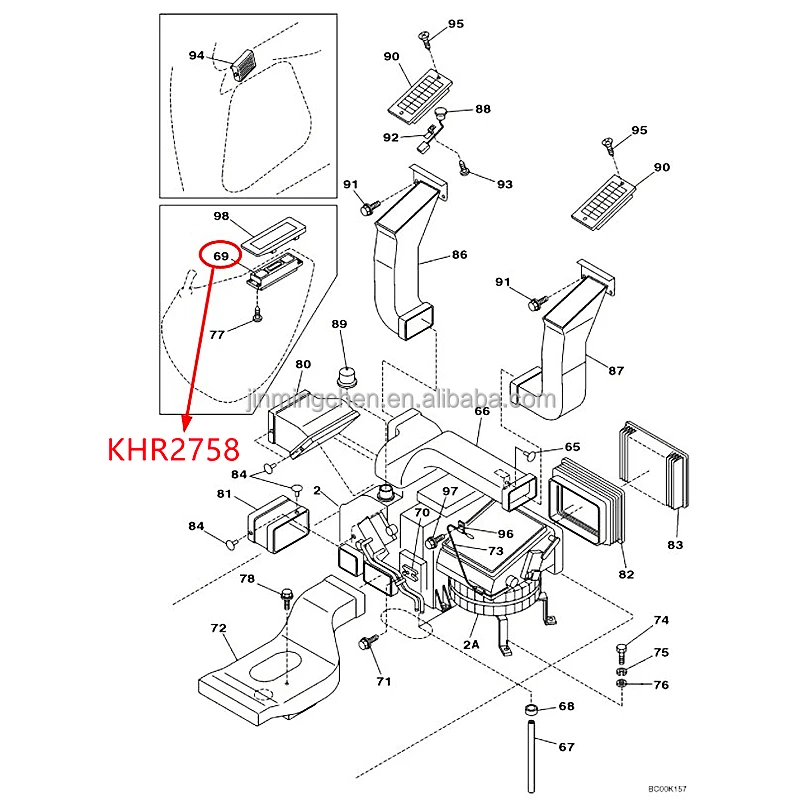 Genuine Excavator Parts - Control Panel KHR2758 for Sumitomo & CNH