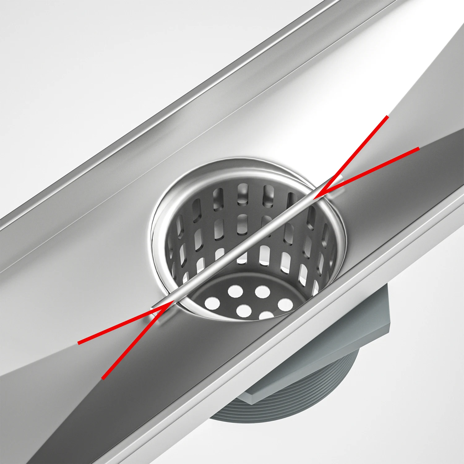 Most Popular Tile Insert Invisible Bathroom Shower Drain 40" Long Floor ...