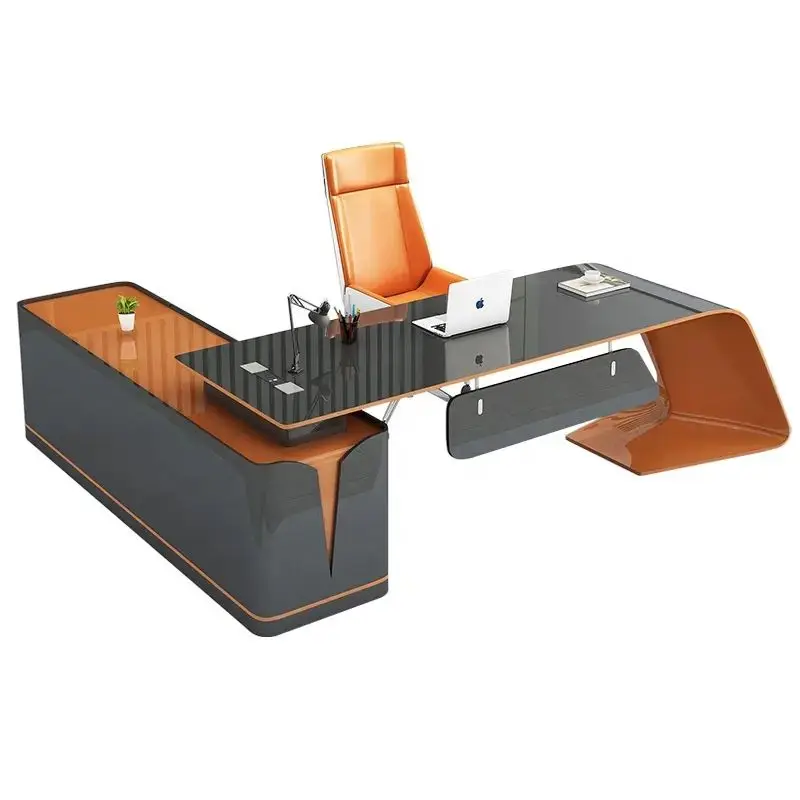 Modern Luxury work executive office desk set CEO office table with ...