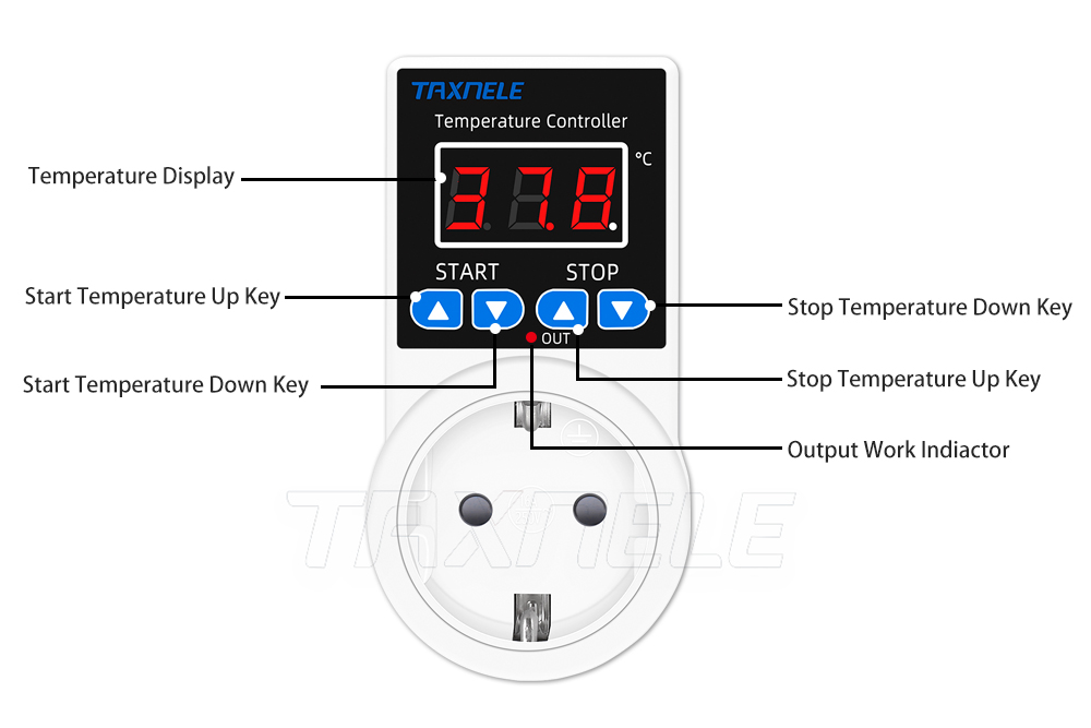 Temperature Control Outlet - Precision Digital Thermostat