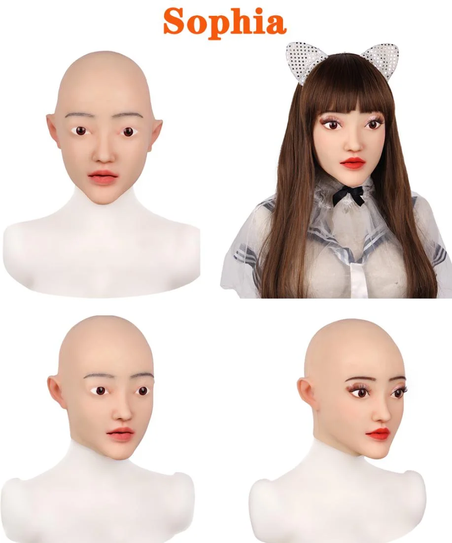 Custom Realistic Human Body Female Silicone Mask for Halloween