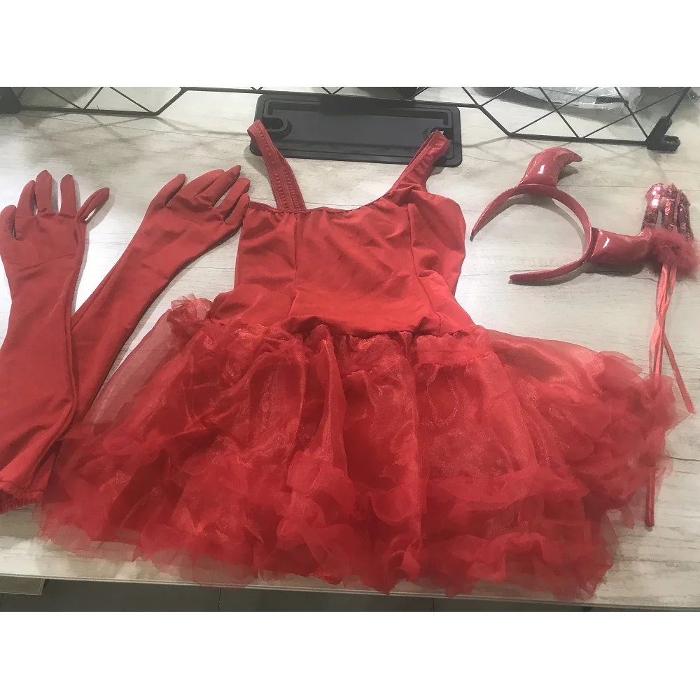 Alibaba.com: 4-piece women's red devil demon cosplay set with headwear ...