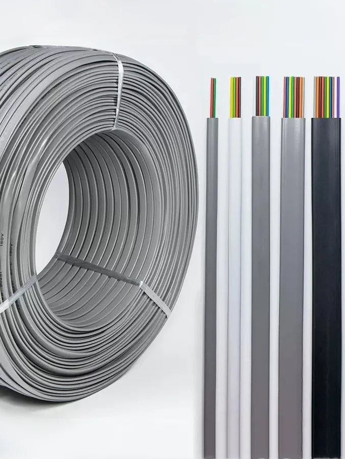 26 Awg Copper Core 4 Conductor Flat Modular Line Cord Telephone Cable ...