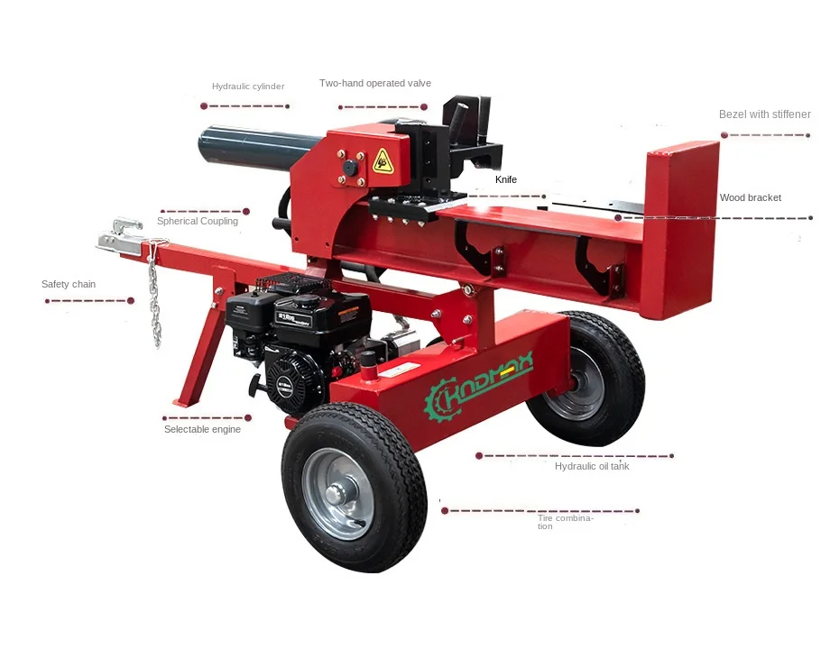 HBWS25 Gasoline Engine Wheel Log Splitter 1 Year Warranty China Origin ...