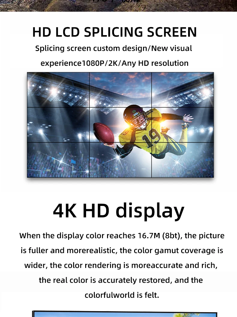 46 55 Inch Indoor Videowall Monitor Advertising Display Narrow Bezel 2k ...