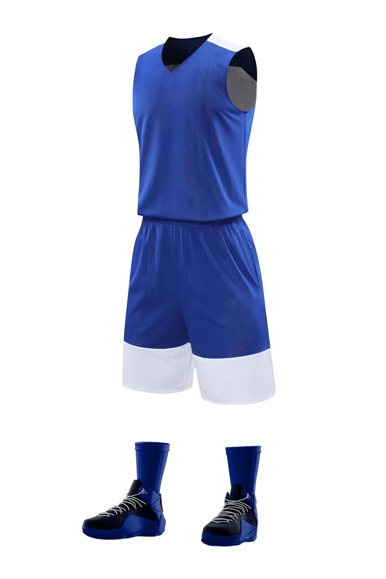 Double-sided Basketball Uniform Set Men's Jerseys Customized College ...