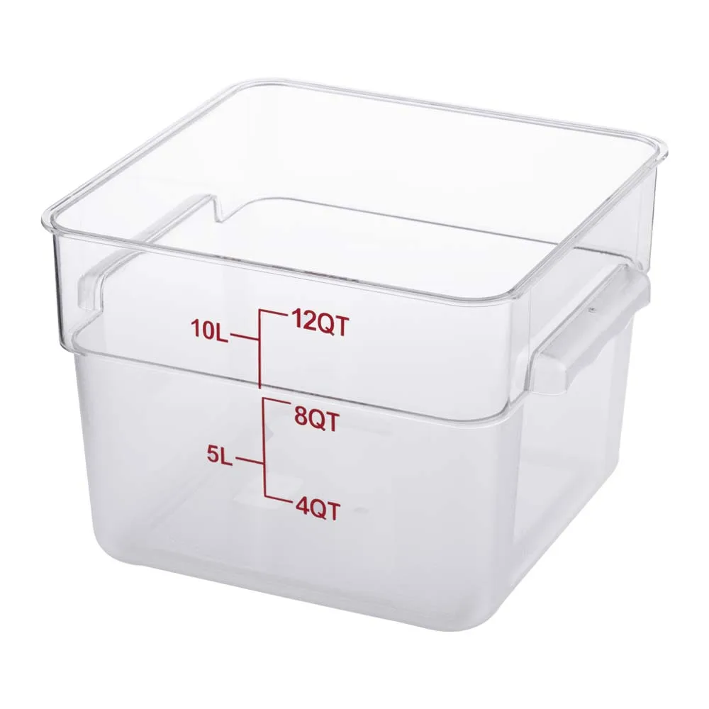 12 Qt Square Food Storage Containers Food Pan for Kitchen Refrigeration ...