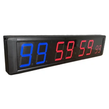 8 Digits Led Wall Clock Large Tabata Timer Sport Watch Gym Timer With ...