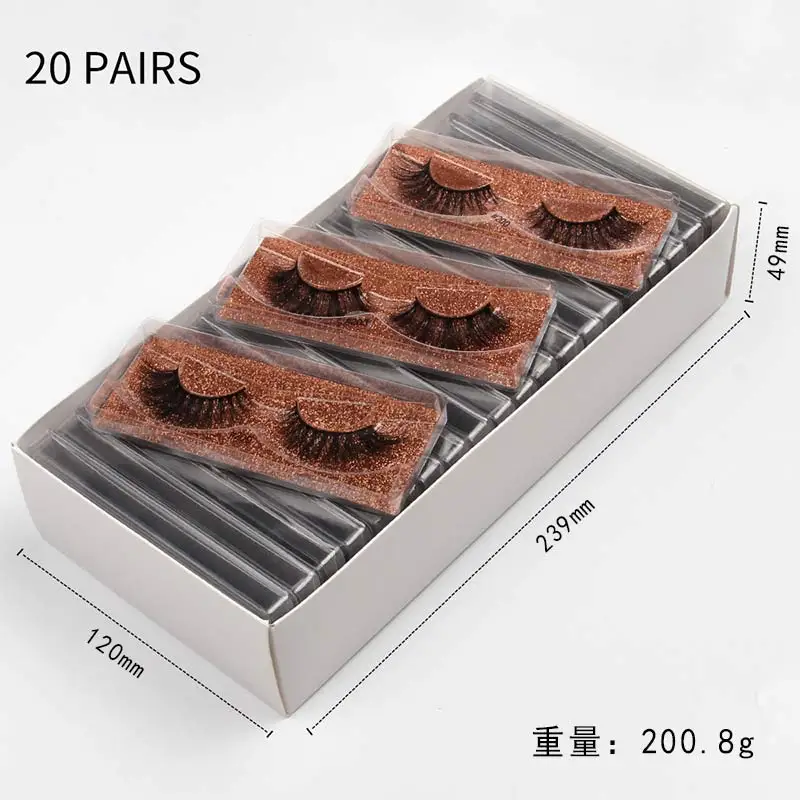 Natural Full Strip Lashes Vegan 3d Faux Mink Eyelashes Fluffy False ...