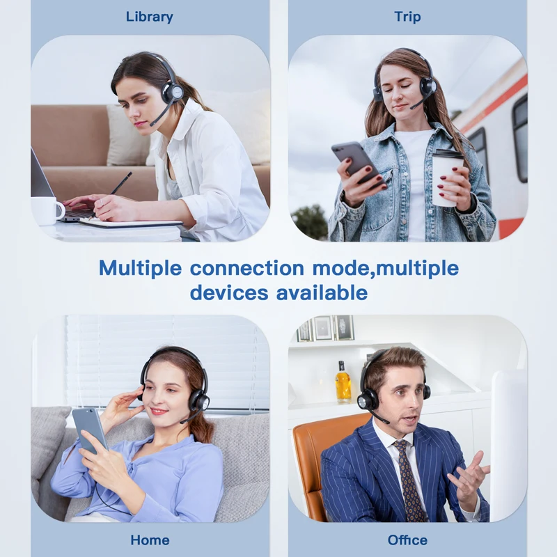 Bee BH58 Wireless Bluetooth Headset - Ideal for Call Centers