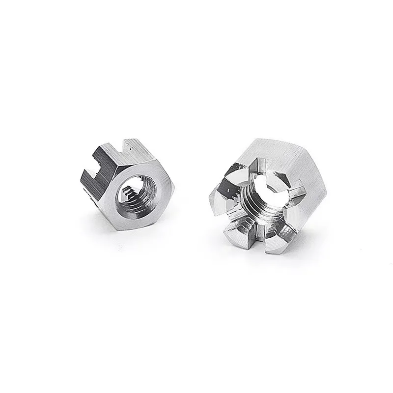 Din935 Stainless Steel 304 316 Titanium Hexagon Slotted Round Lock Hex ...