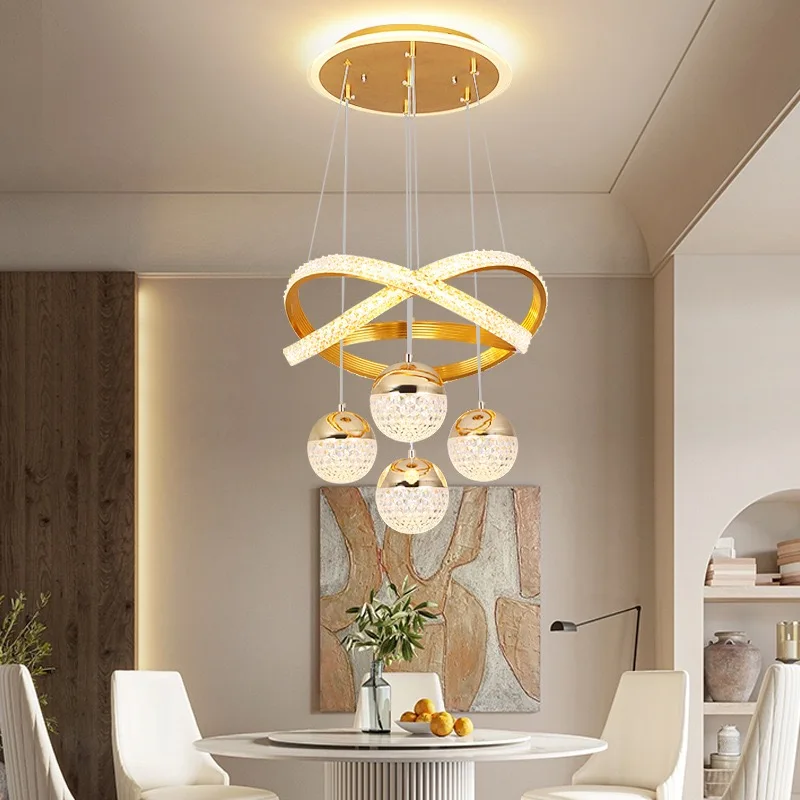 Pendant Lights Living Room Led Ceiling Lamp Acrylic Circle Linea ...