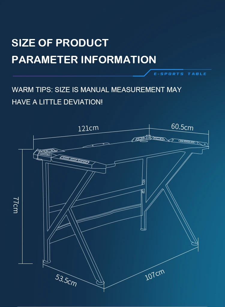 Dowinx Rgb Led Gaming Table Pc Computer Gaming Desk Gaming Table - Buy ...