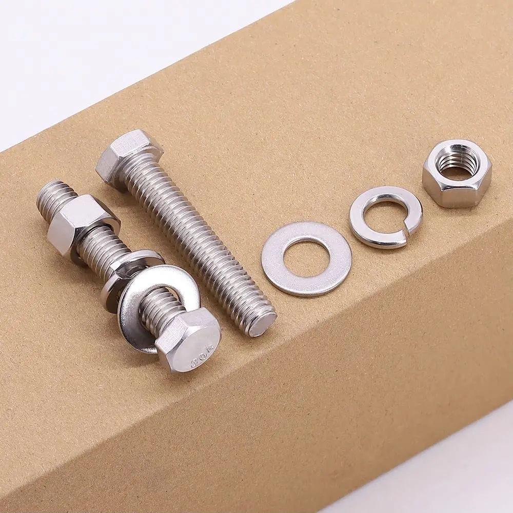 Din933 / Din934 /din9021 Large Flat Washers And Lock Washers Hex Bolt With Hex Nut - Buy M28 Hex ...