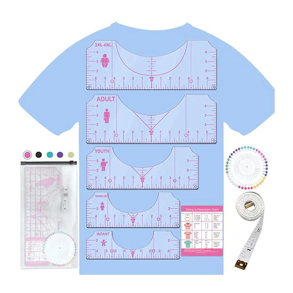 T Shirt Ruler Guide Vinyl Alignment Tool Rulers to Center Designs ...