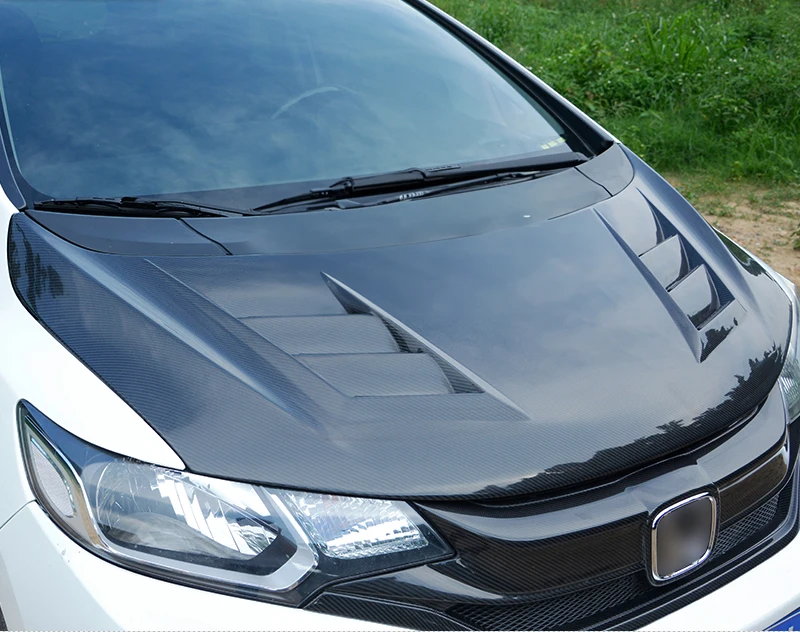 Carbon Fiber Hood Bonnet for Honda Fit GK5 JAZZ 2014-2020