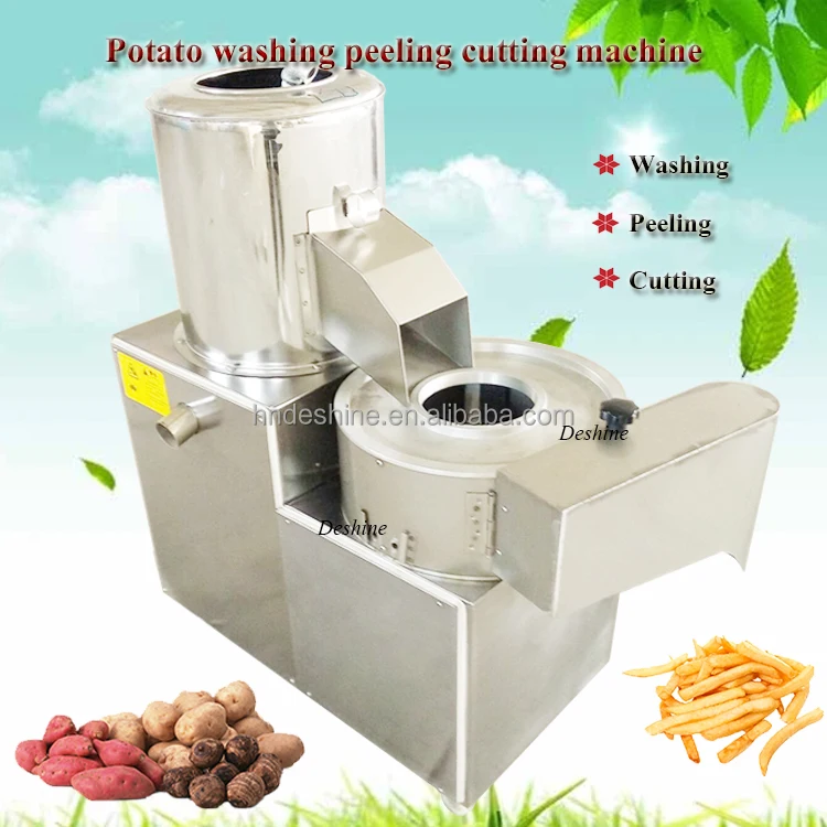 Automatic Potato Chips French Fry Cutter Cutting Machine Potato Peeler ...