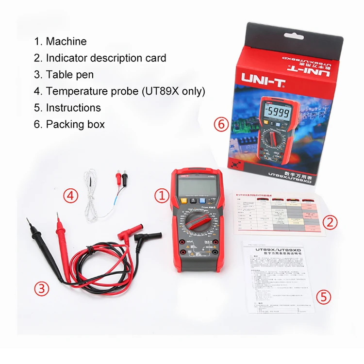 UNI-T UT89X Digital Multimeter - True RMS & NCV 20A