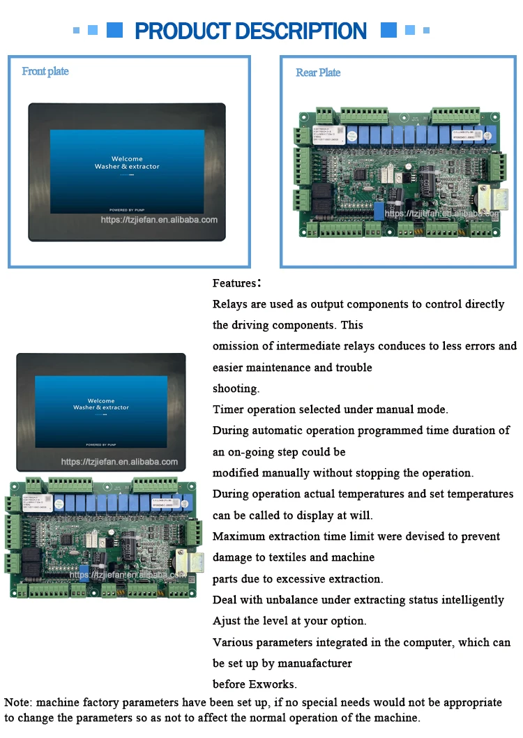SX176002A Touch Screen LCD Control Panel for Large Industrial Washers ...