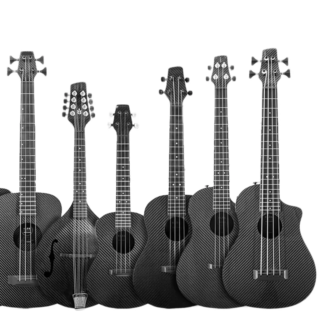 Pure Carbon Fiber Electric Guitar Acoustic Guitar Body Neck Real Carbon ...