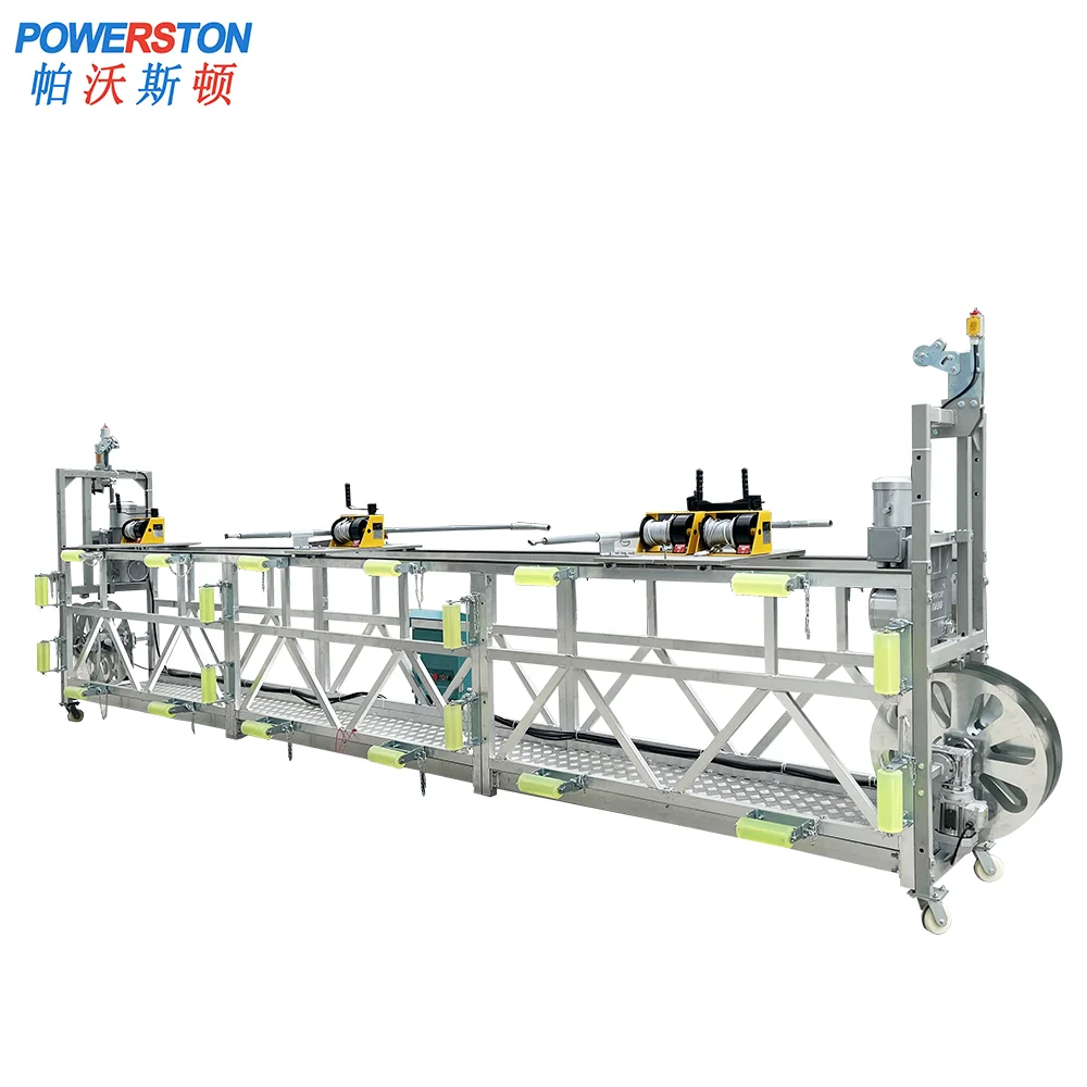 Building Construction Electric Lift Suspended Wok Platform Ladders ...