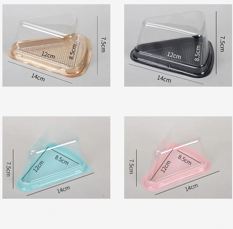 Clear Plastic Cheesecake Cake Slice Containers Individual Single Cake ...