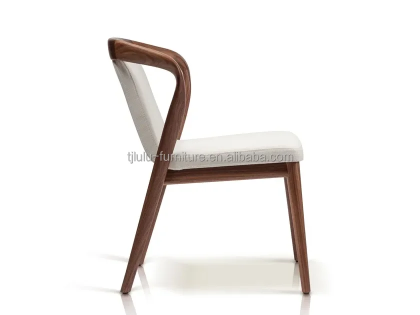 Nordic Design Modern Sample Restaurant Chairs - Solid Wood PU Leather