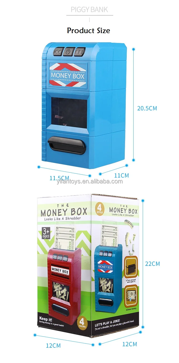 6611 Piggy Bank Paper Shredder Design Money Box Toy Gift