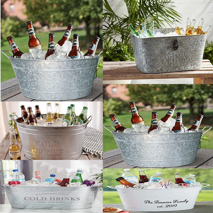 Black Rustic Eco-friendly Farmhouse Decor Ice Cooler Chill Drinks Tub ...