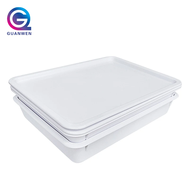 Modern Eco-friendly Plastic Dough Proofing Tray Stackable White Pizza ...